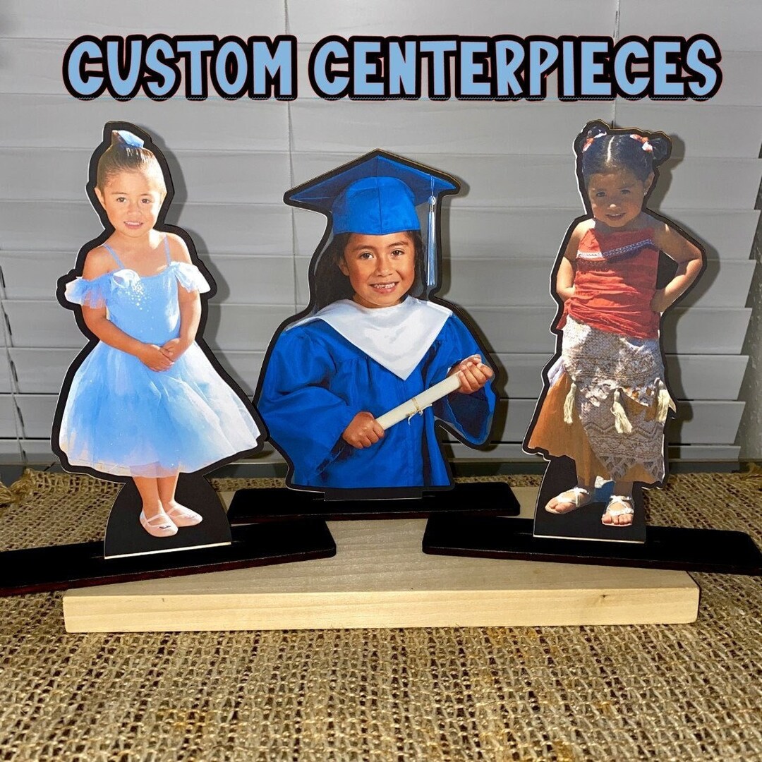 Custom Centerpieces, Photo Centerpiece, Sticks, Party, Graduation ...