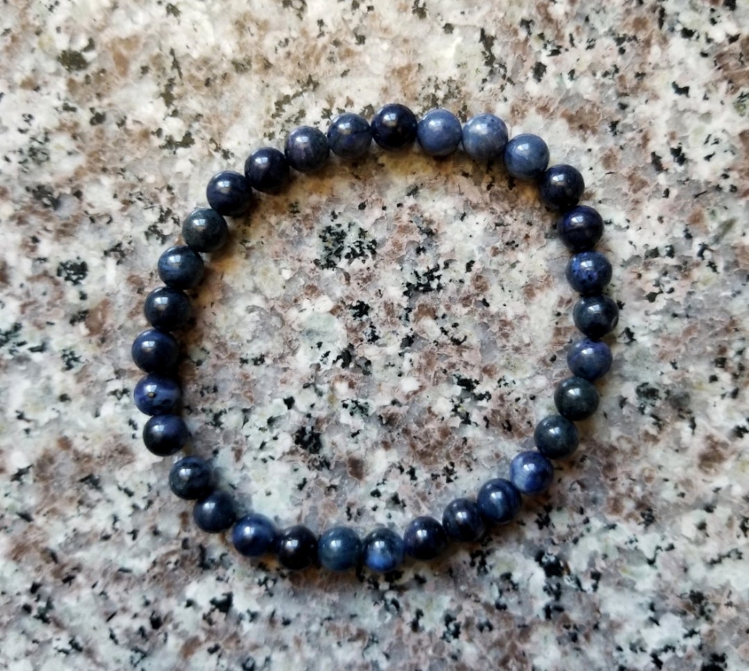 6 mm Dumorite Spiritual Mineral Stone Stretch Bracelet - Etsy.de
