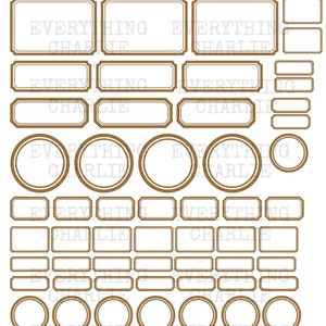 Blank Printable Colored Labels. Digital Download for Junk Journals ...