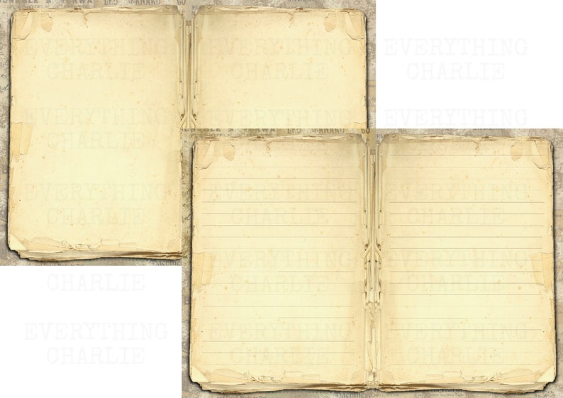 Blank and Lined Journal or Planner Pages for Journals and Junk - Etsy