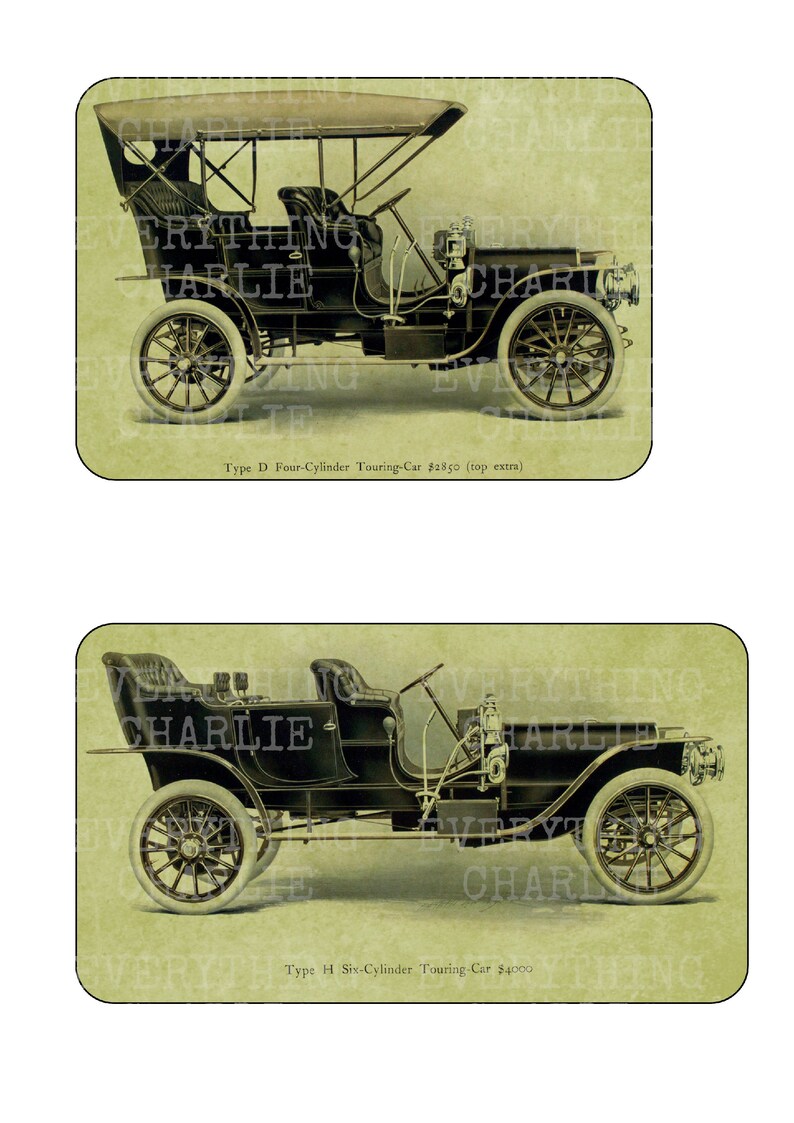 Vintage Cars Printable Digital Download for Junk Journals and ...