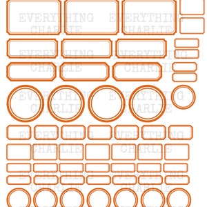 Blank Printable Colored Labels. Digital Download for Junk Journals ...