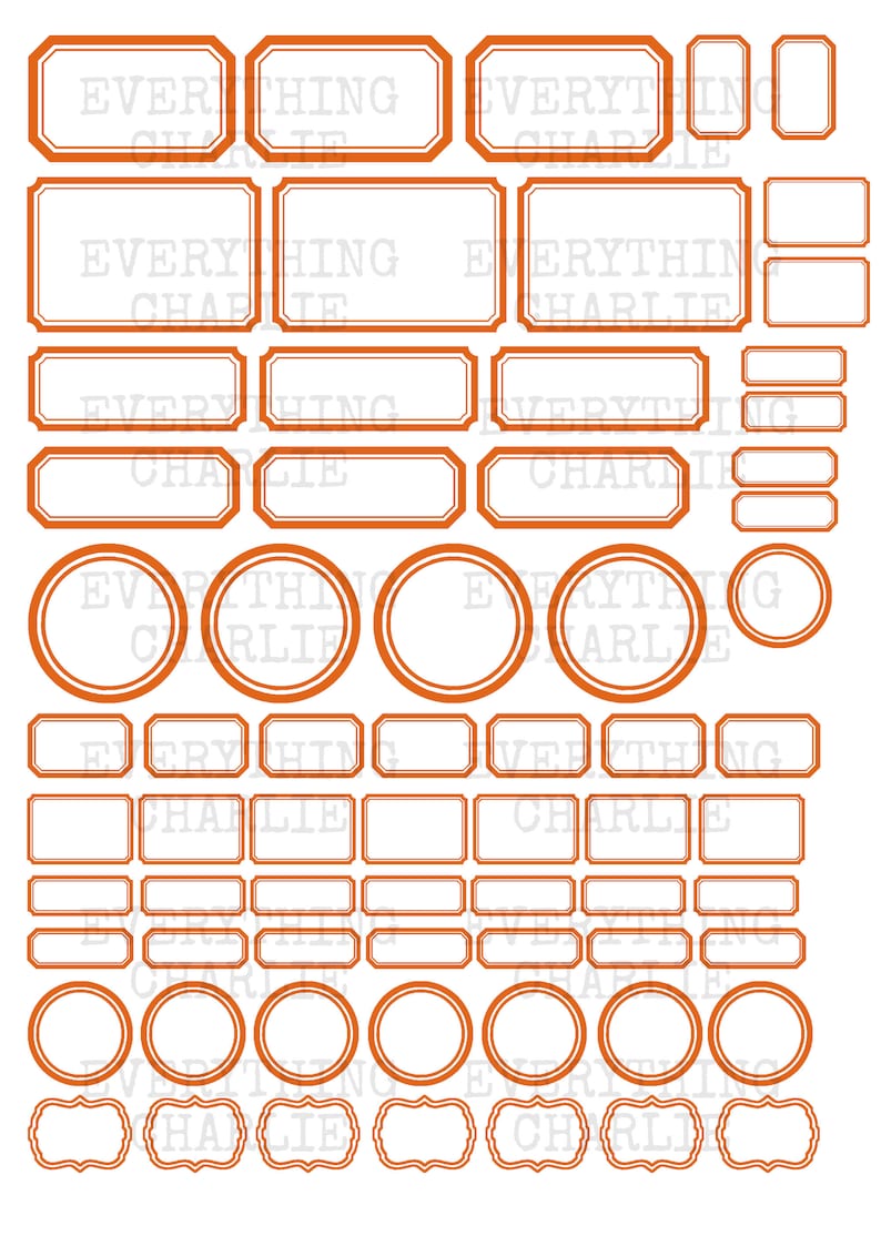 Blank Printable Colored Labels. Digital Download for Junk - Etsy