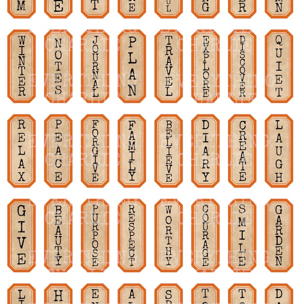 Vertical Words - Etsy