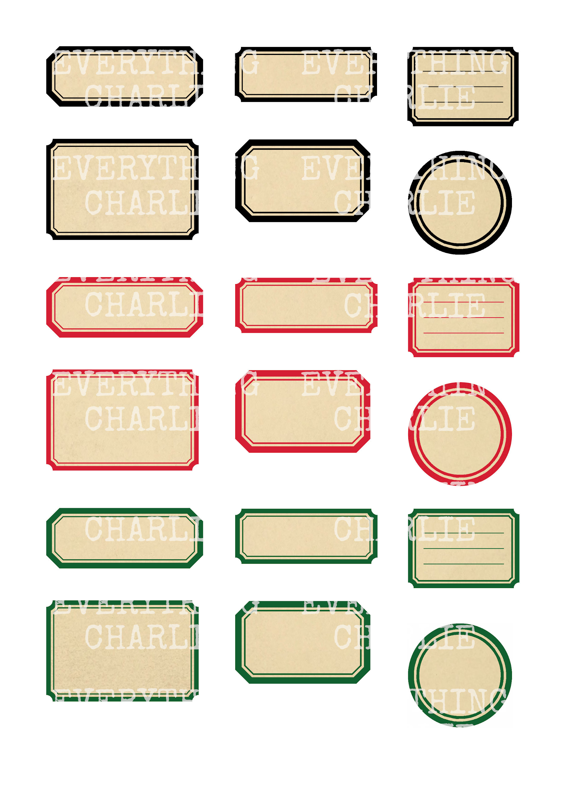Blank Retro Label