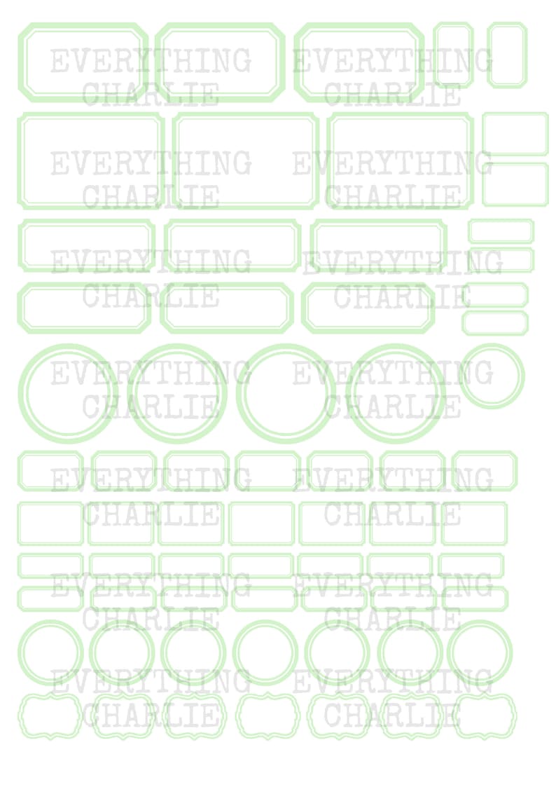 Blank Printable Pastel Colored Labels Digital Download for - Etsy