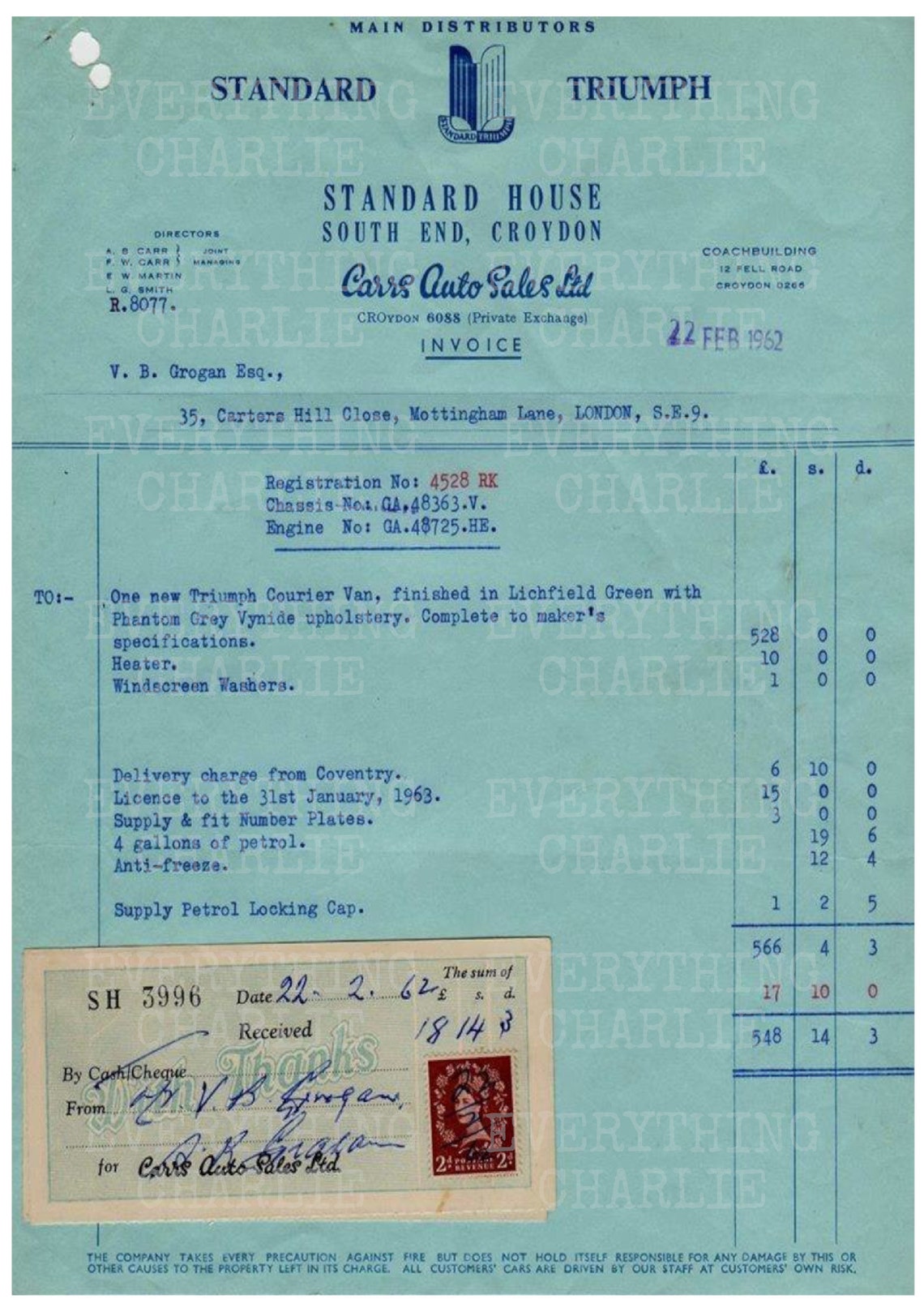 Printable Vintage Invoices/receipts, Digital Download Ephemera for Junk ...