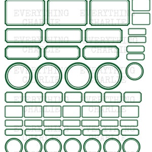 Blank Printable Colored Labels. Digital Download for Junk Journals ...