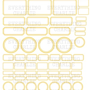 Blank Printable Colored Labels. Digital Download for Junk Journals ...