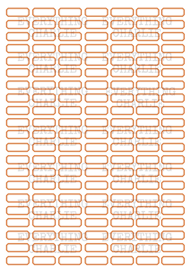 Blank Printable 1 Inch Rectangle Labels Digital Download for - Etsy
