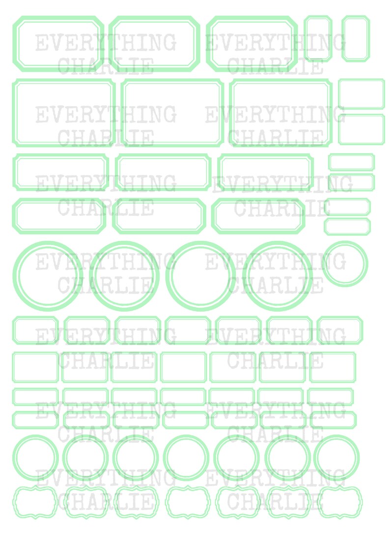 Blank Printable Pastel Colored Labels Digital Download for - Etsy