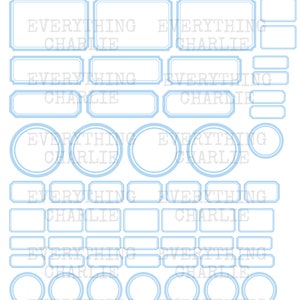 Blank Printable Colored Labels. Digital Download for Junk Journals ...
