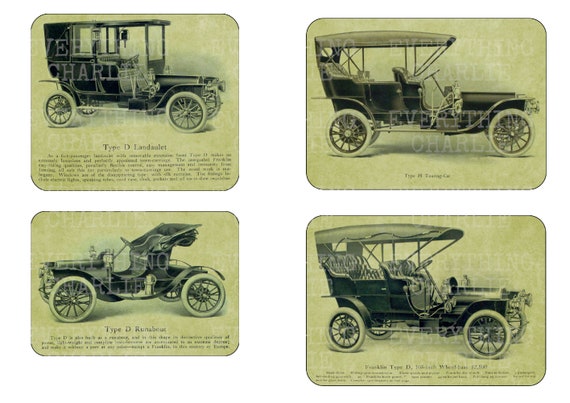 Vintage Cars Printable Digital Download for Junk Journals and | Etsy