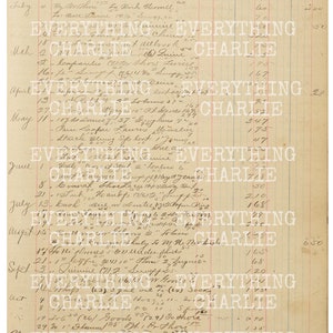 Vintage Ledger Paper Printable Digital Download for Junk Journals ...