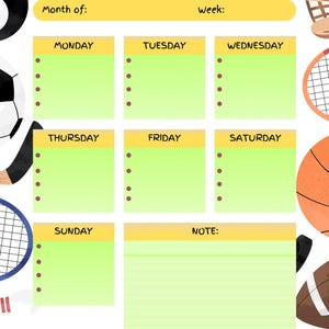 Editable Weekly Planner Printable, Digital Weekly Planner PDF Weekly ...