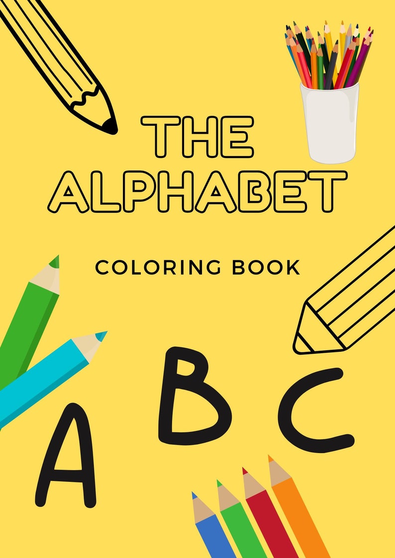 26 Alphabet Coloring Book, Kindergarten ABC Coloring Page ABC Baby ...