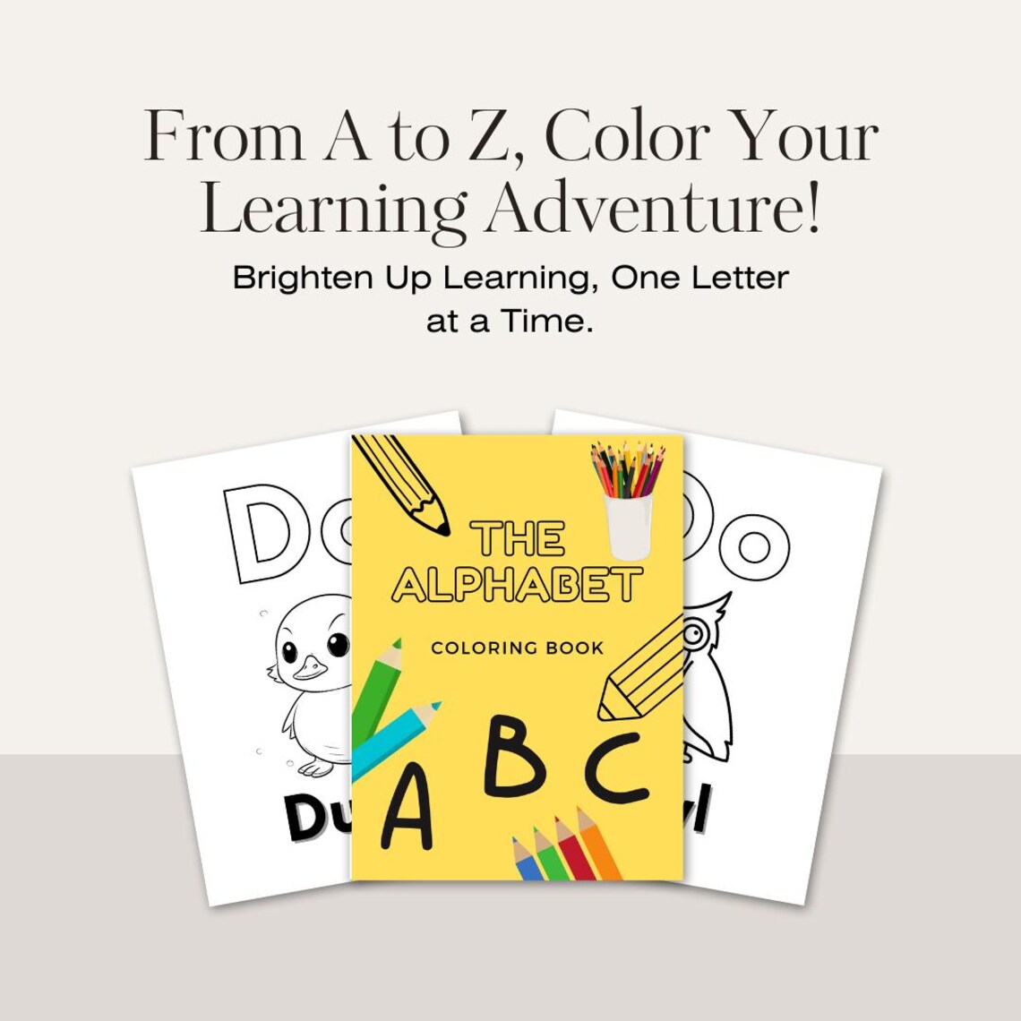 26 Alphabet Coloring Book, Kindergarten ABC Coloring Page ABC Baby ...