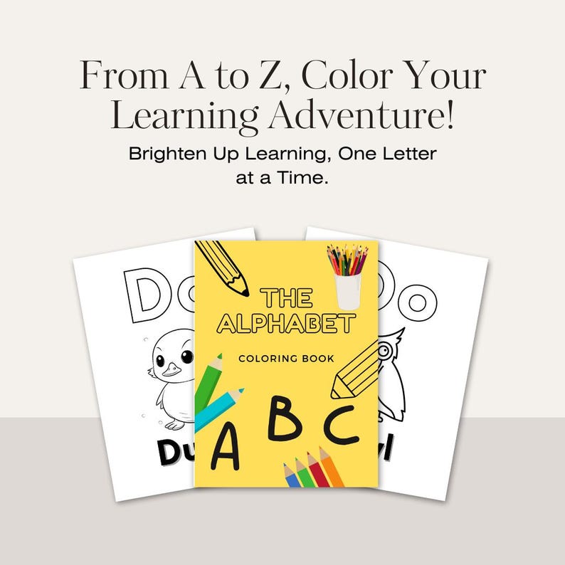 26 Alphabet Coloring Book, Kindergarten ABC Coloring Page ABC Baby ...