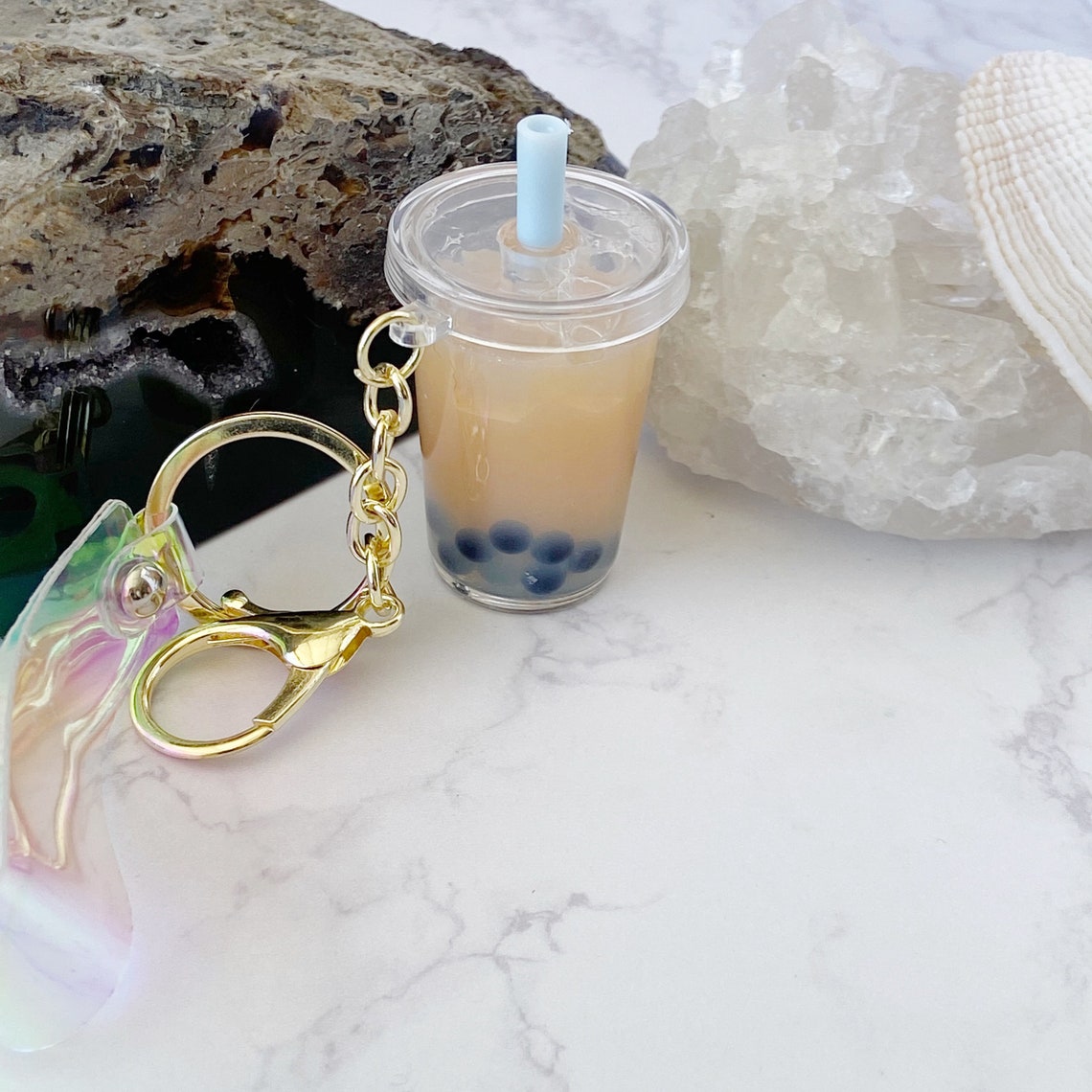 Liquid Boba Keychain Bubble Tea Keychain Boba Tea Keychain - Etsy
