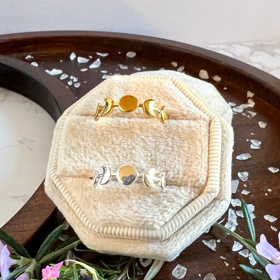 Moon Phases Ring Moon Phase Ring Celestial Ring Celestial Jewelry Moon ...