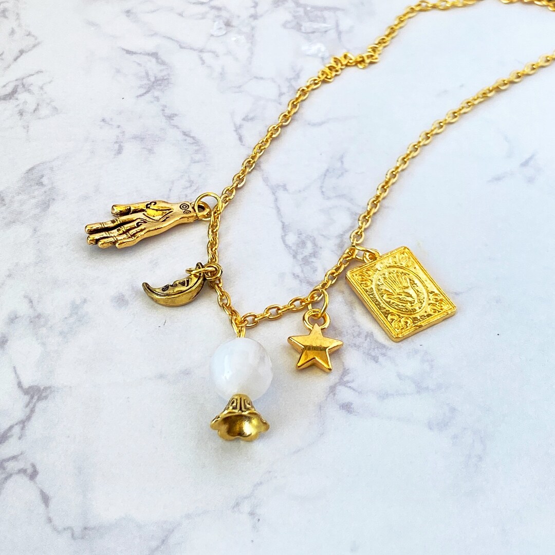 Witchy Jewelry Crystal Ball Necklace Tarot Necklace Psychic Necklace ...