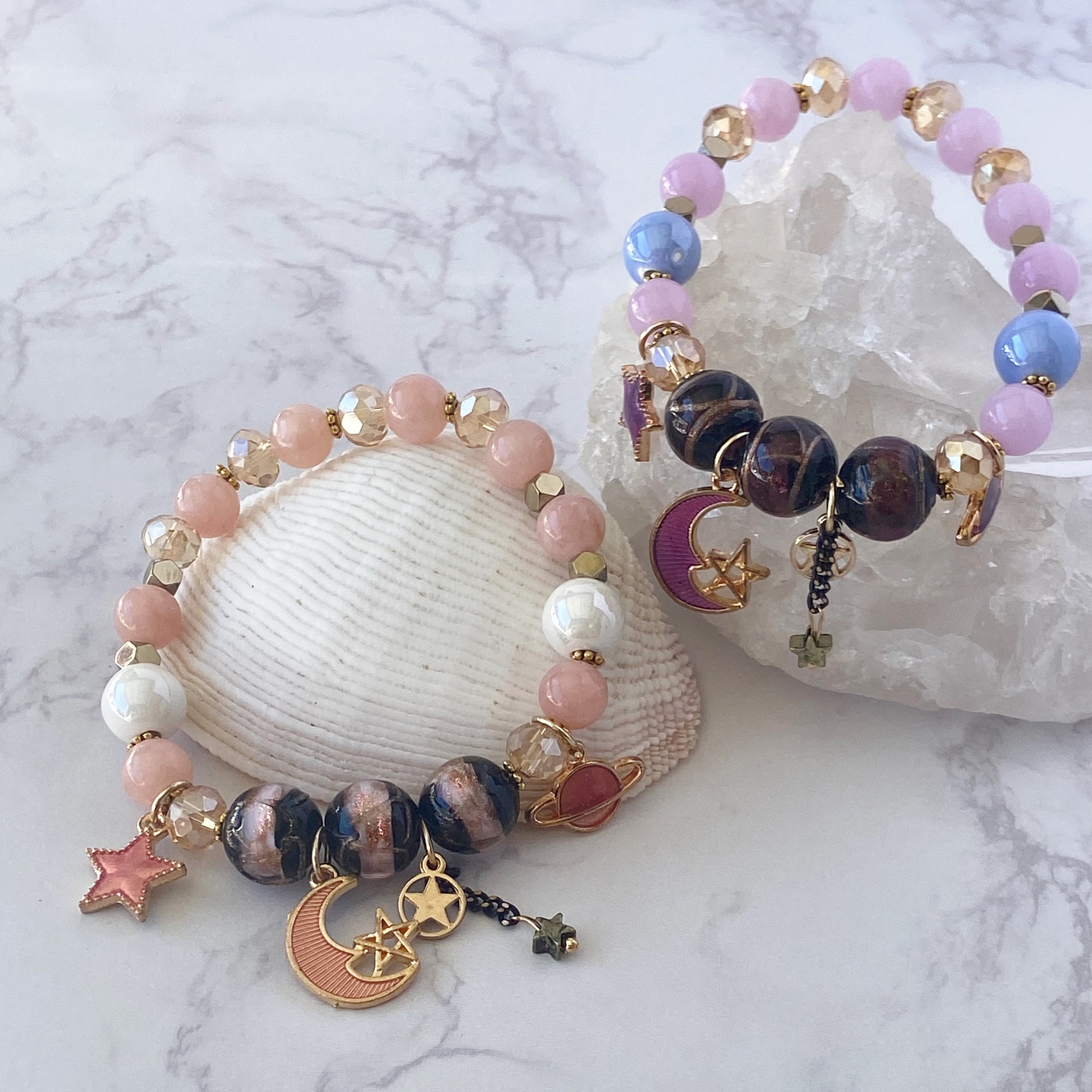 Planet Bracelet Space Bracelet Celestial Bracelet Planet Charm - Etsy