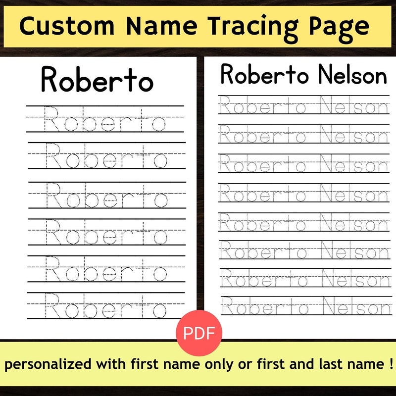 Traceable Name - Etsy