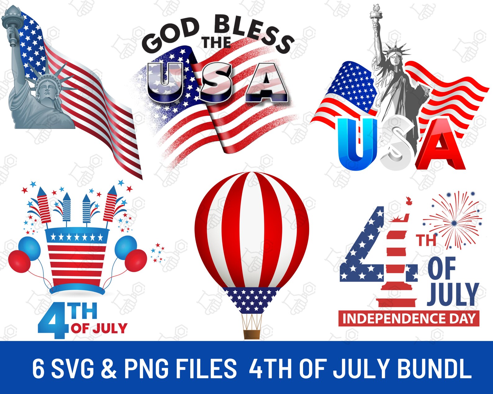 4th of July SVG Png Bundle July 4th SVG Fourth of July Svg - Etsy