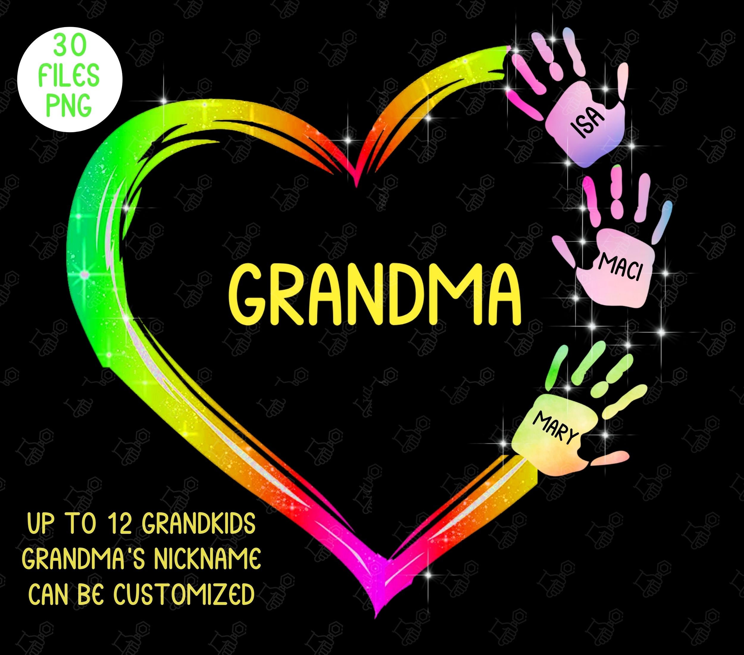 Personalizable Grandma Heart grandma Heart Design grandma - Etsy