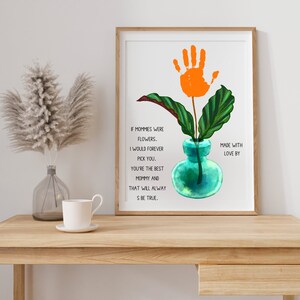 Mother's Day Crafts,printable Handprint Craft PDF, Sunflower Handprint ...
