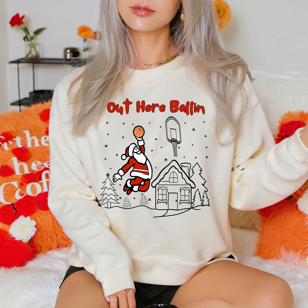 Out Here Ballin Funny Christmas SVG Png , Out Here Ballin Funny Png ...