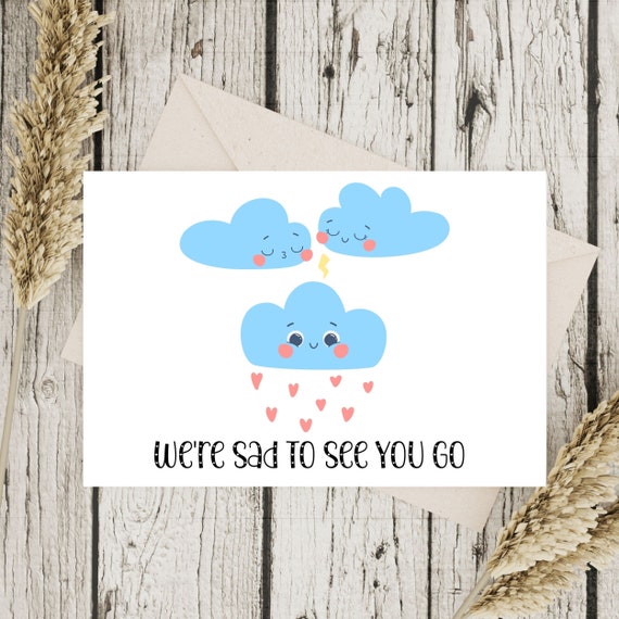 Printable Farewell Card Goodbye Card Good Luck With Your New | Etsy