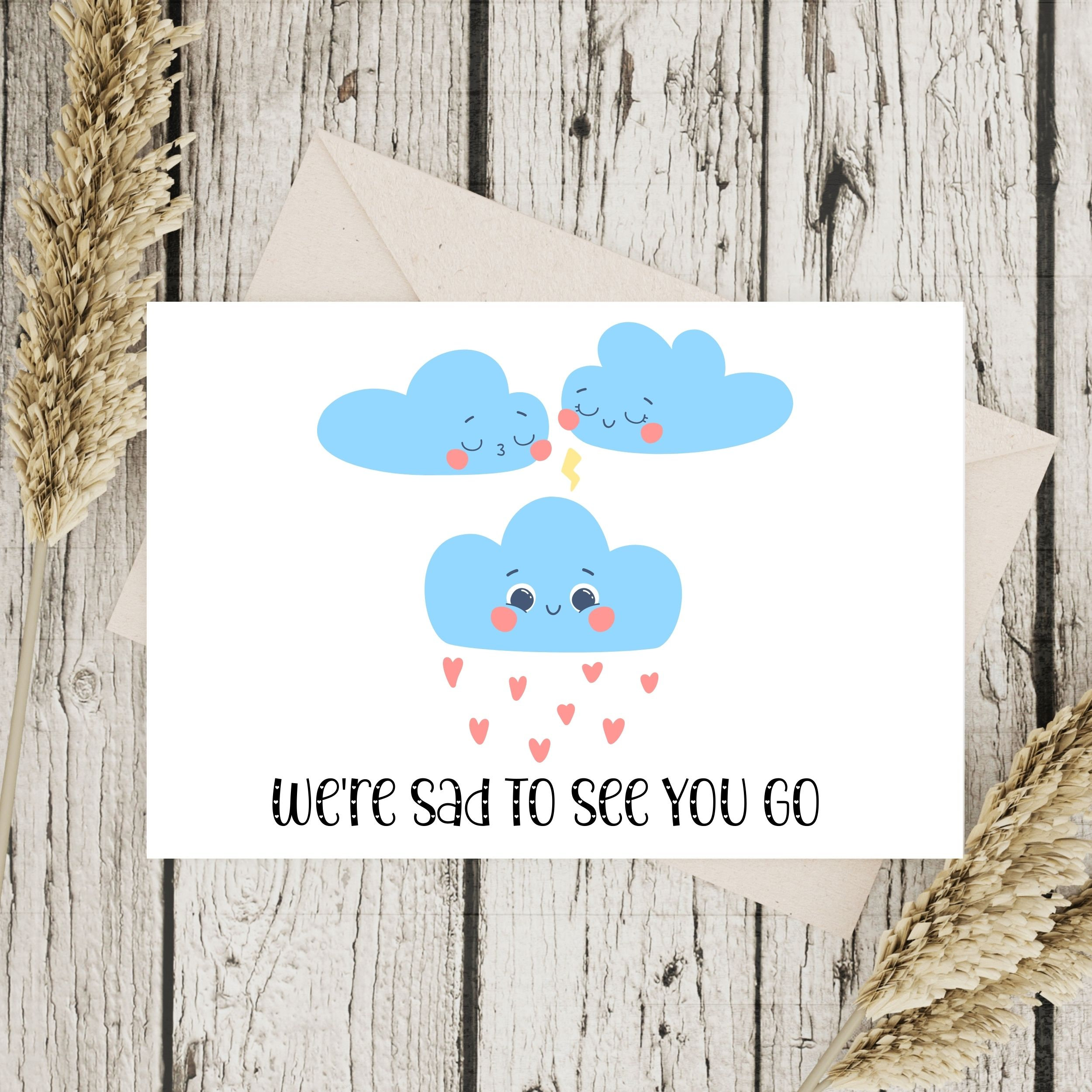 Printable Farewell Card Goodbye Card Good Luck With Your New | Etsy