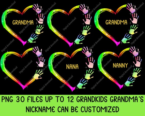 Personalizable Grandma Heart grandma Heart Design grandma - Etsy