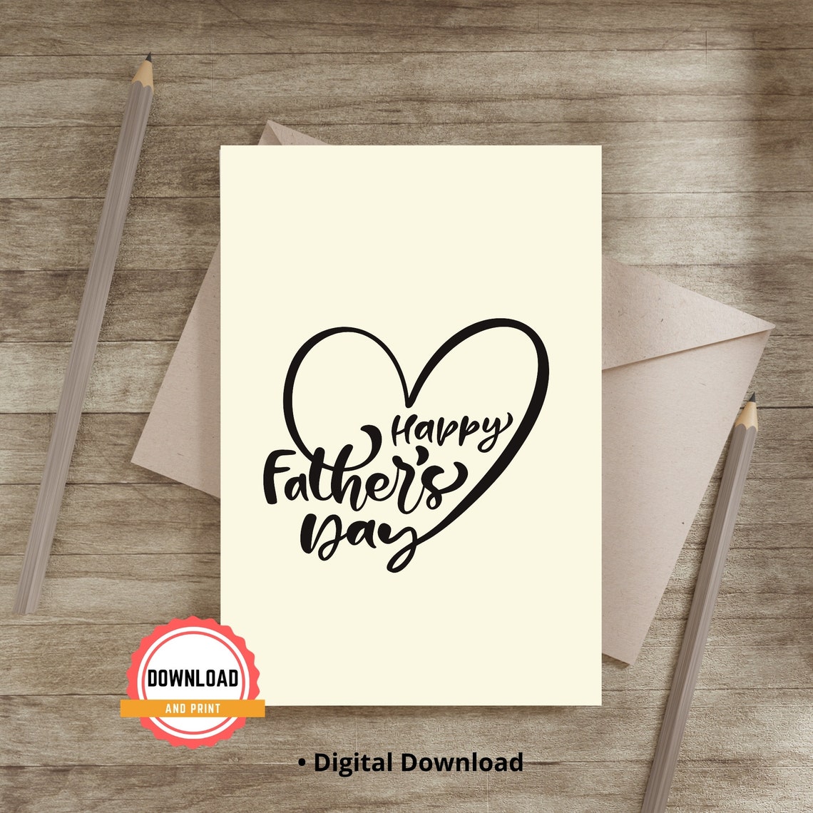 HAPPY FATHERS DAY Printable Card Card for Dad Fathers Day - Etsy