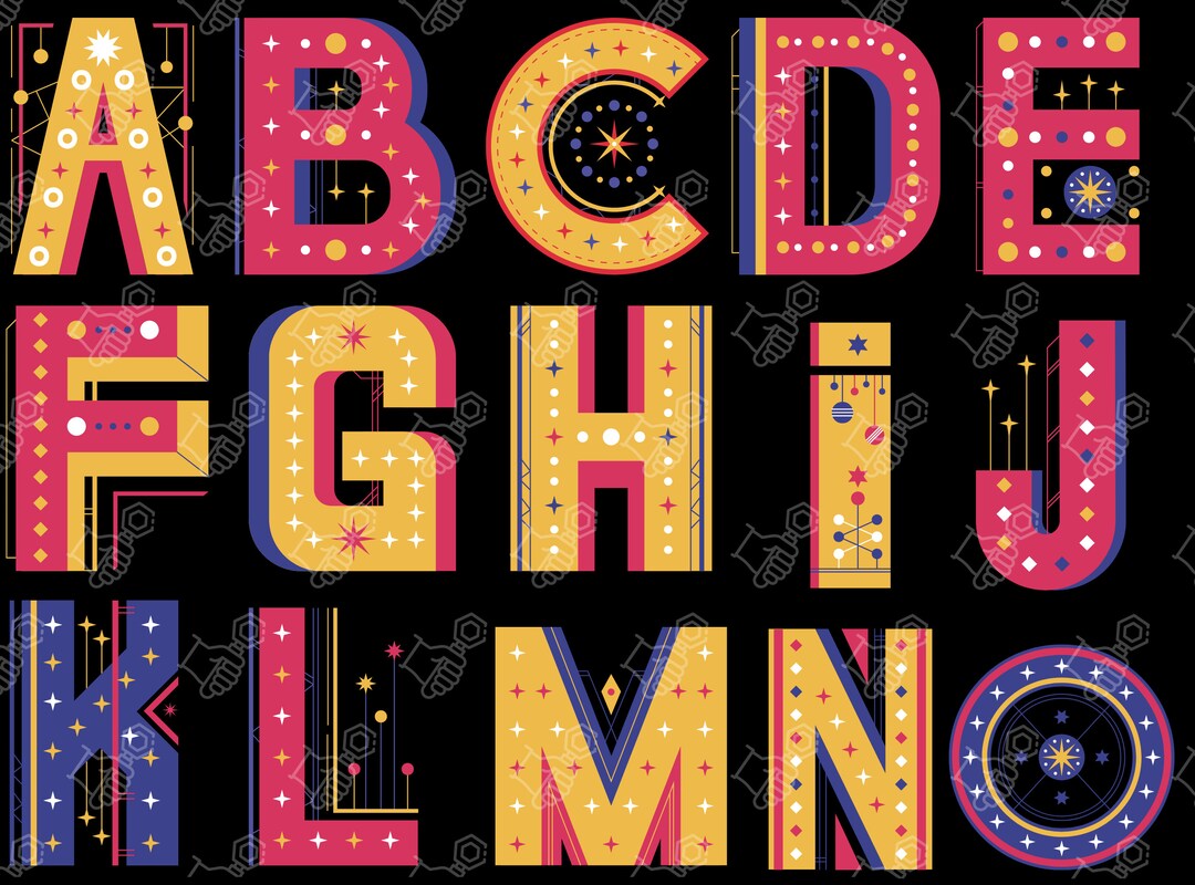 Letters Alphabet Hand Drawn Alphabet Alpha Pack Digital - Etsy