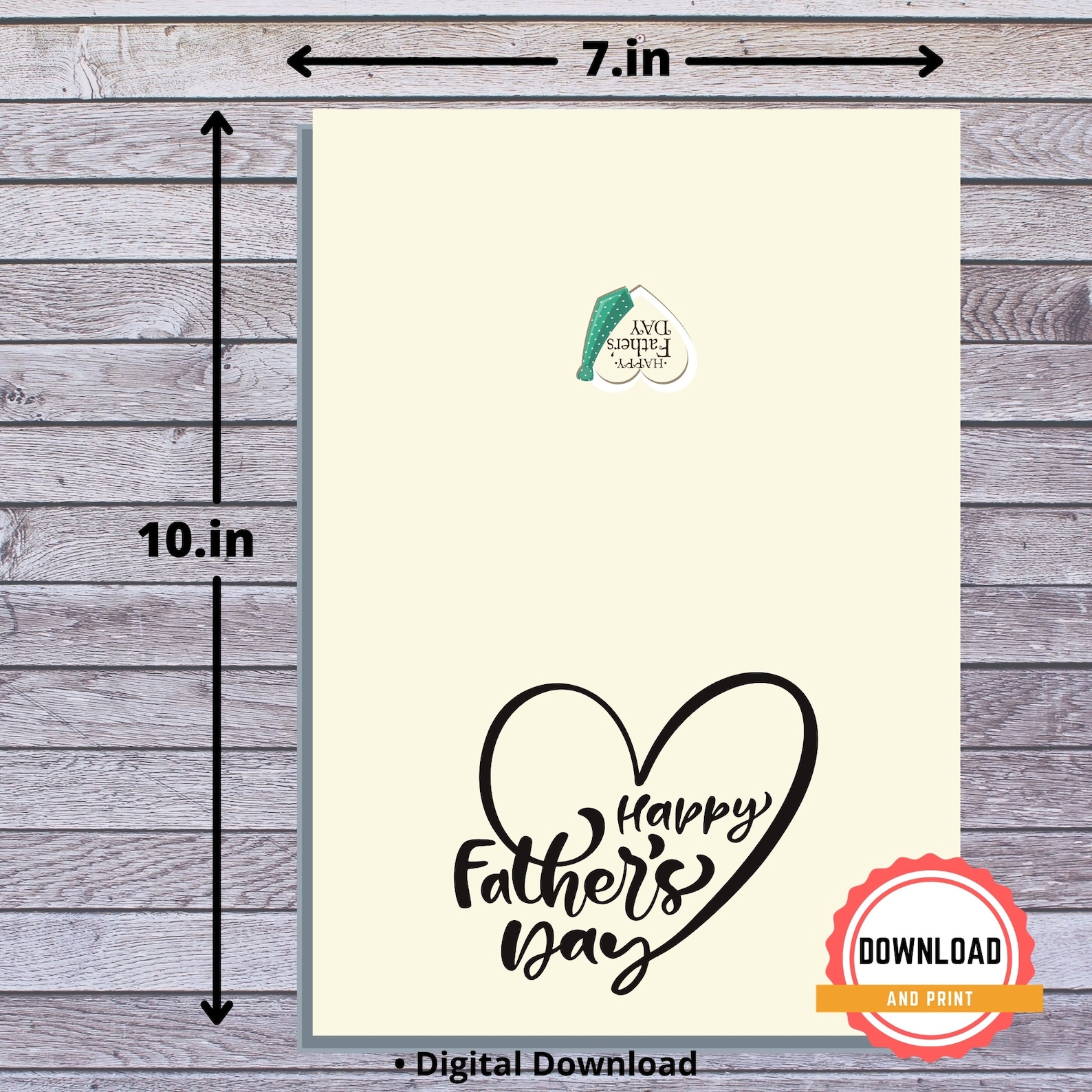 HAPPY FATHERS DAY Printable Card Card for Dad Fathers Day - Etsy