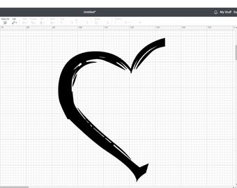 Half a Heart Template, Digital File, Instant Download, Svg, Pdf, Eps ...