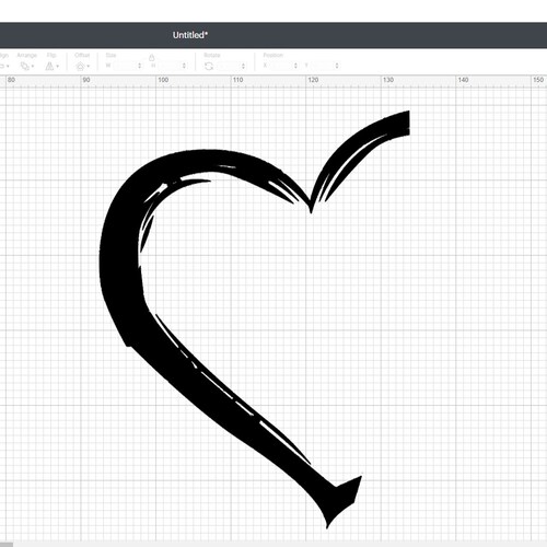 Half a Heart Template Digital File Instant Download Svg - Etsy