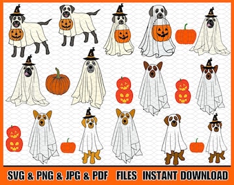 Сute Ghost Dogs SVG, Ghost Dogs PNG, Boo Svg, Halloween Svg, Ghost Dogs ...