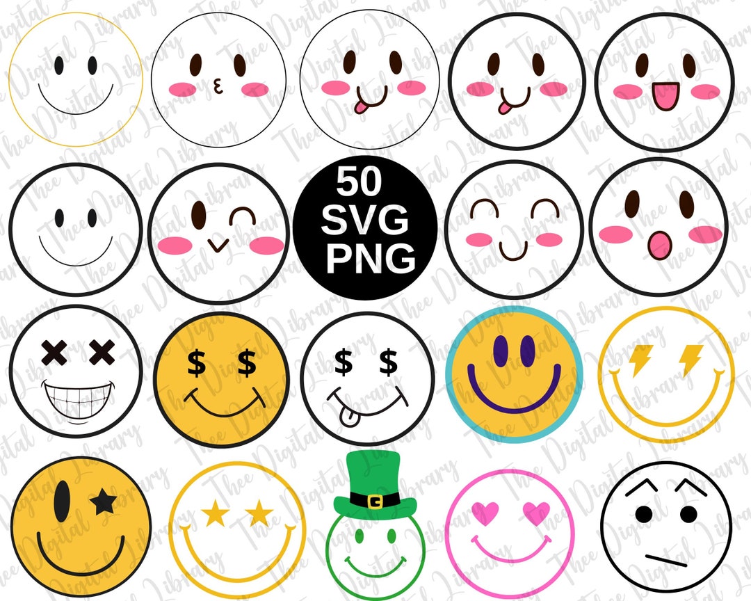 Smiley Face Svg , Smiley Svg, Emoji Svg, Happy Face Svg, Yellow Smiley ...