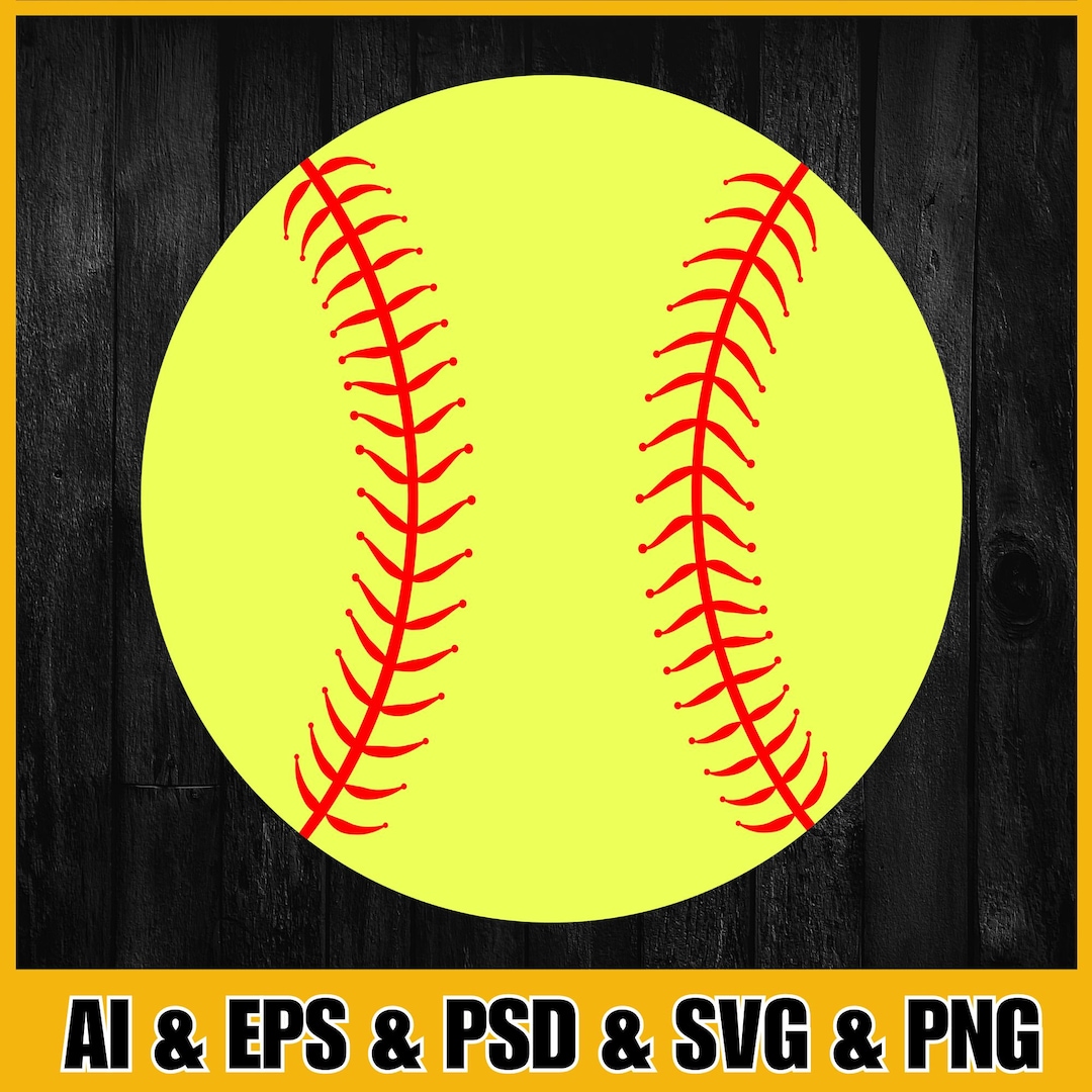 Softball SVG Files ,softball PNG , Softball Silhouette Cut Files ...