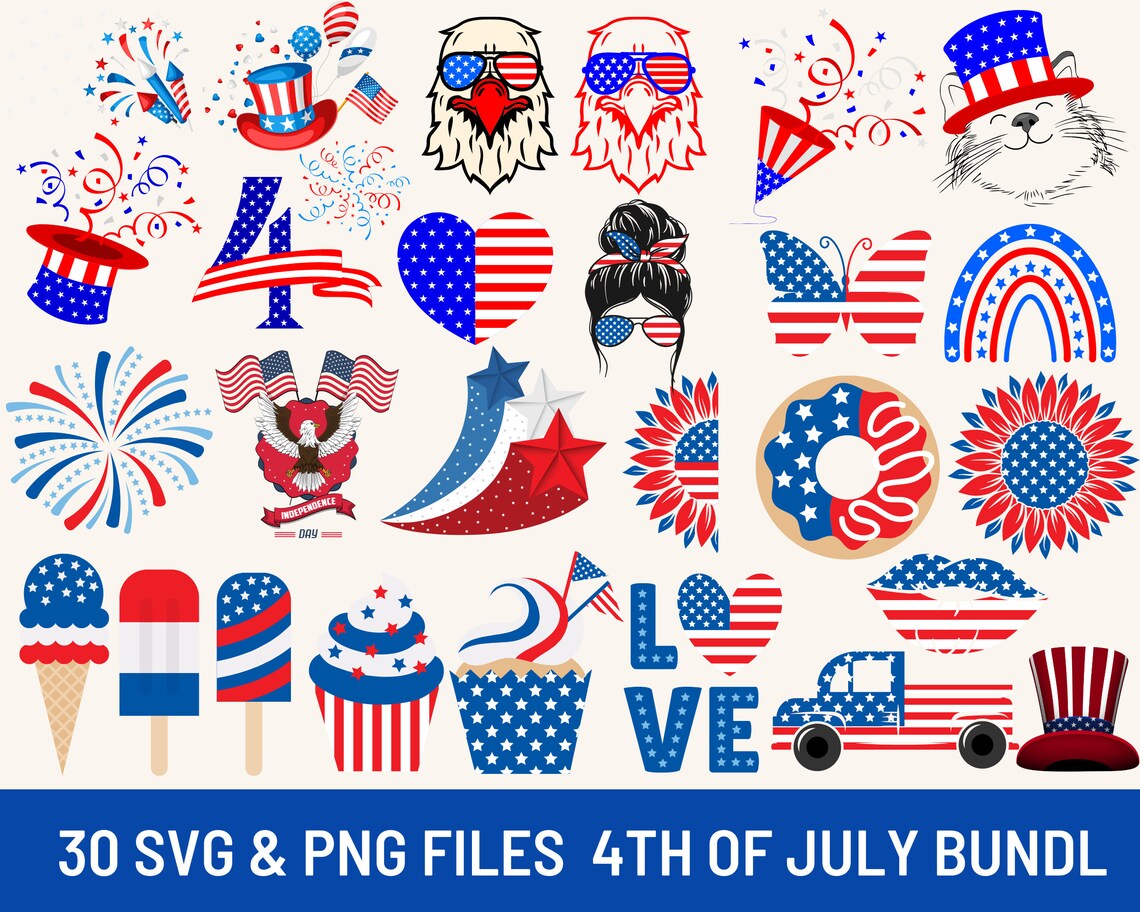 4th of July SVG Bundle,july 4th SVG, Fourth of July Svg, Independence ...