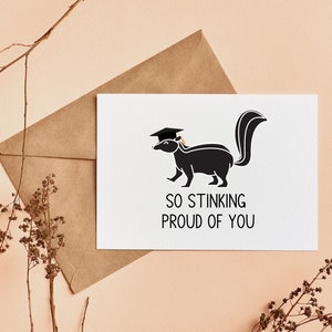 Funny Skunk Graduation Card | Proud of You (PDF & SVG) - Etsy