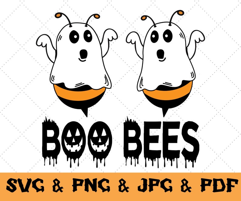 Boo Bees Svg Boo Bees PNG Ghost Bee Svg Boo Svg Halloween - Etsy