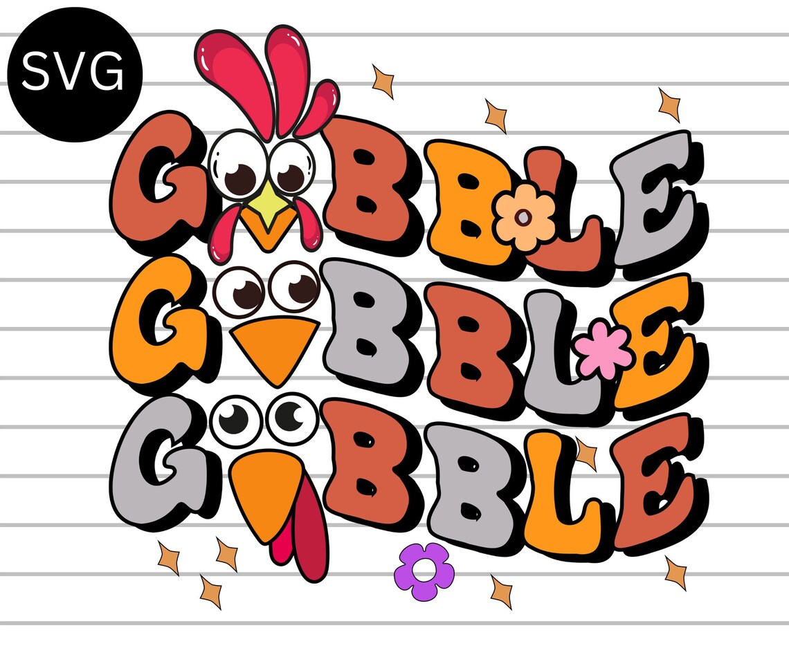 Funny Thanksgiving Svg gobble Gobble Png Gobble Gobble Svg - Etsy