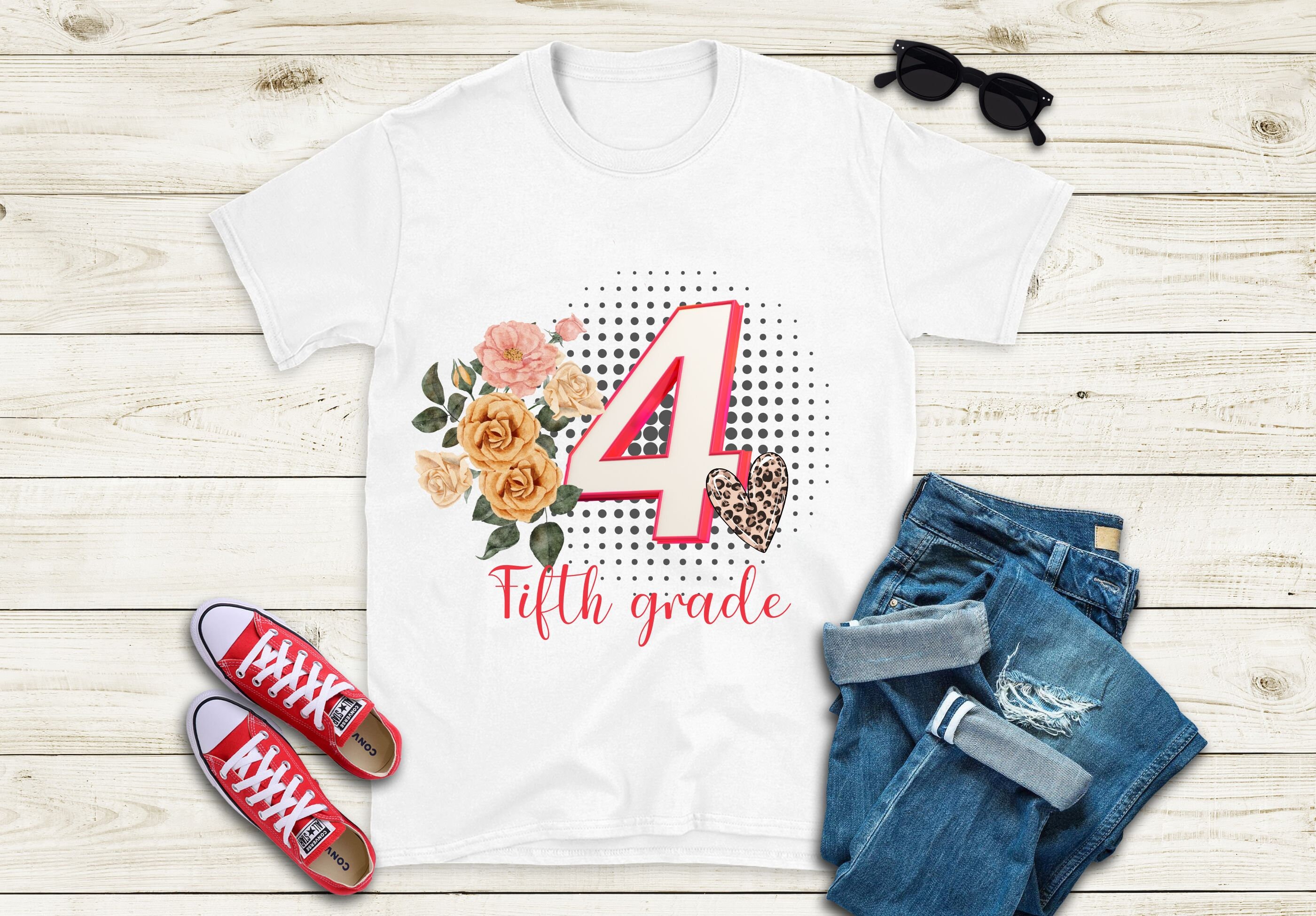 Back to School PNG SVG File for Sublimation Fifth Grade - Etsy UK