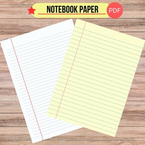 Notebook Digital Paper PDF PNG, School Notebook Wallpaper PDF Jpg, Back ...