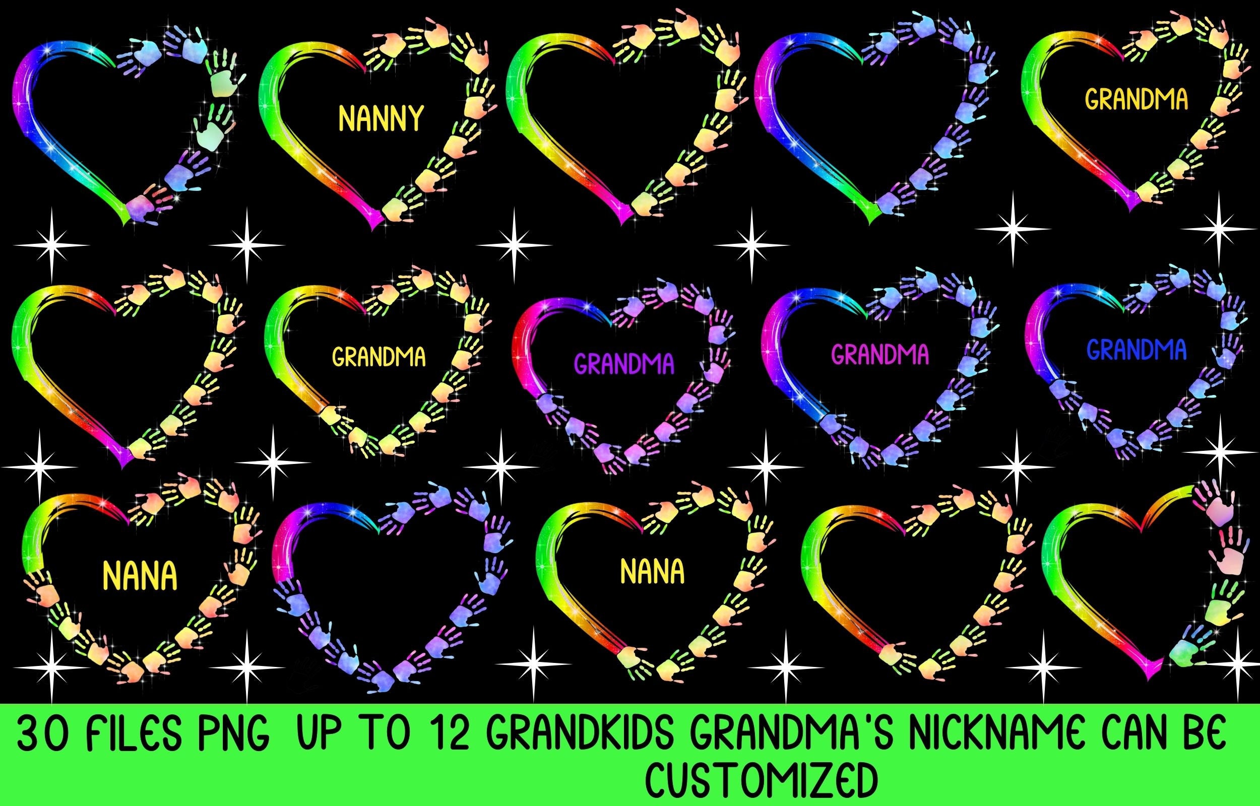 Personalizable Grandma Heart grandma Heart Design grandma - Etsy