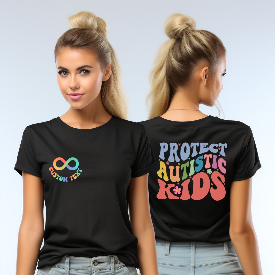 Custom Wavy Stacked Svg, Protect Autistic Kids Png , Autism Awareness ...